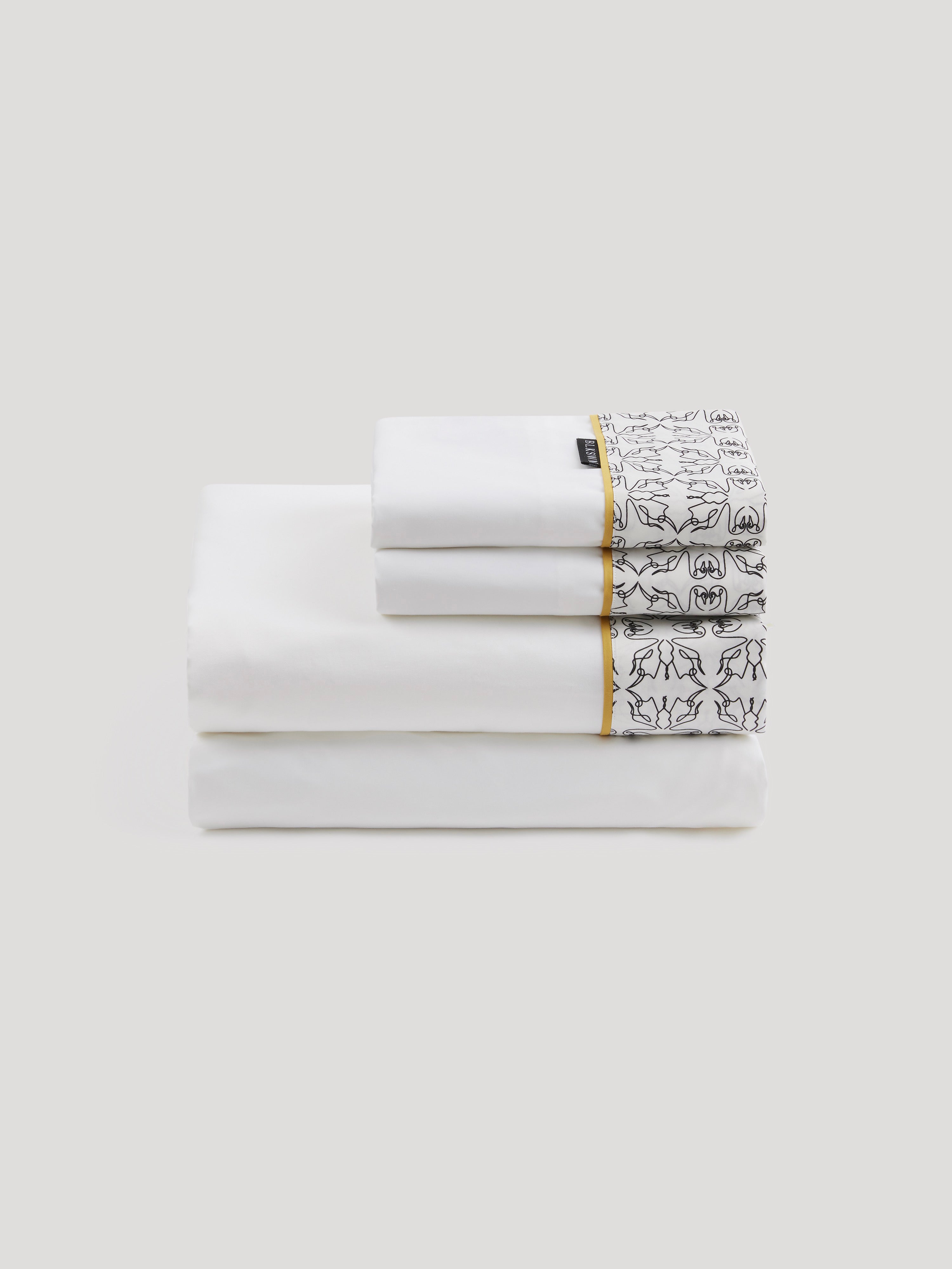 SWN Monogram Pima Cotton Sheet Set Queen & King | BLKSWN
